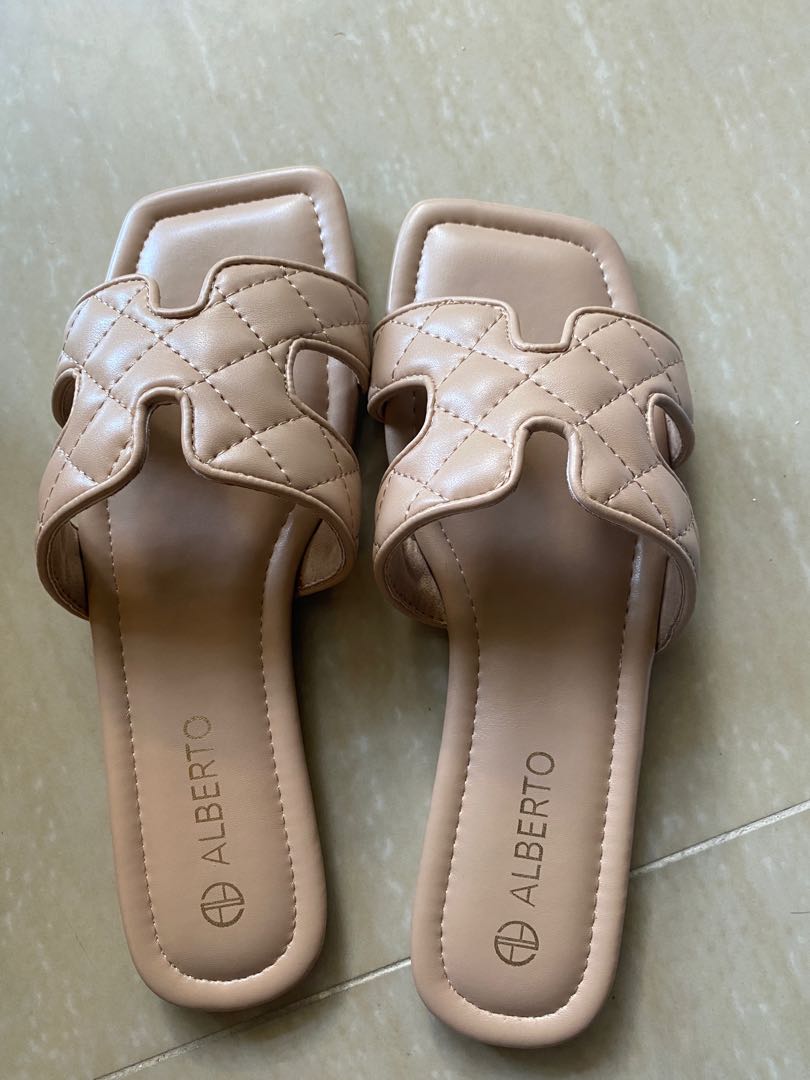 Brand new Alberto slip on sandals, Women's Fashion, Footwear, Flats ...