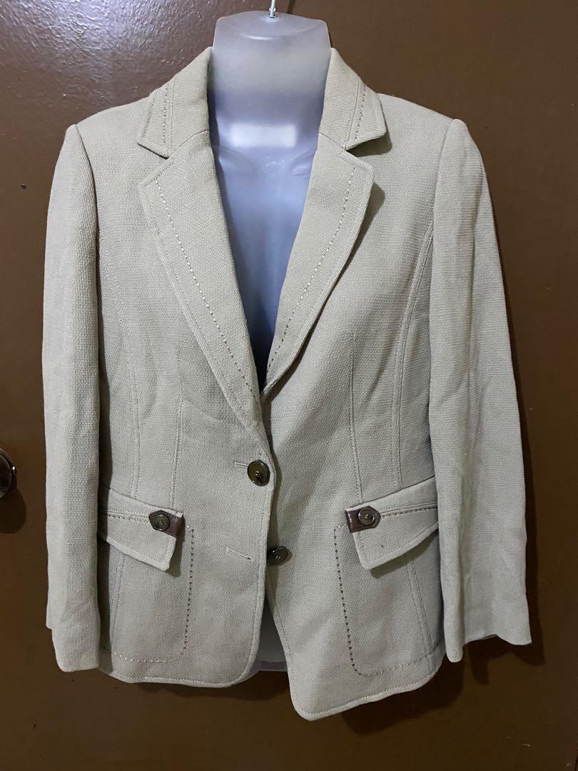 Branded Flamingo Blazer Khaki, Women's Fashion, Coats, Jackets and ...