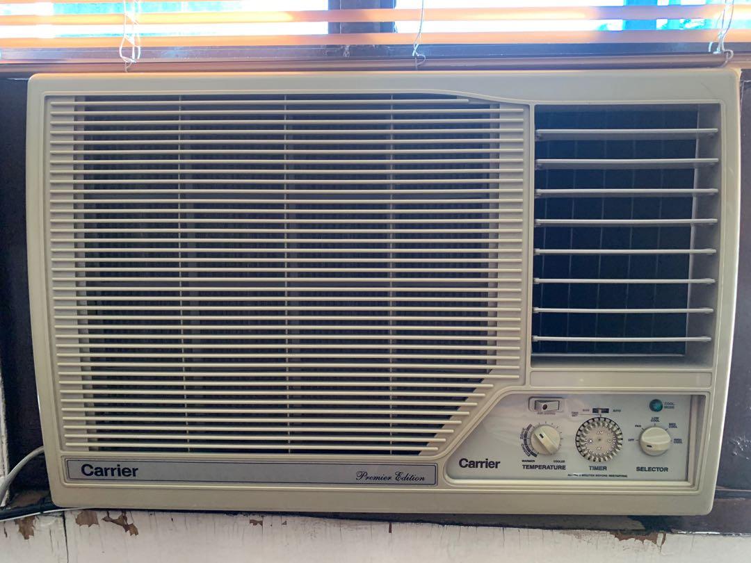 Carrier window type Aircon 1.5hp, TV & Home Appliances, Air ...