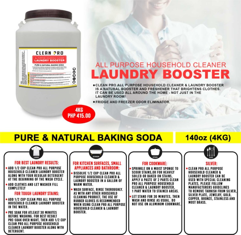 Clean Pro All Purpose Household / Laundry Booster - Pure Baking Soda ...