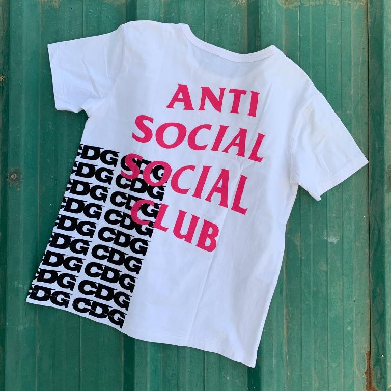 COMME DES GARCONS CDG X ASSC WHITE SHIRT, Luxury, Apparel on Carousell