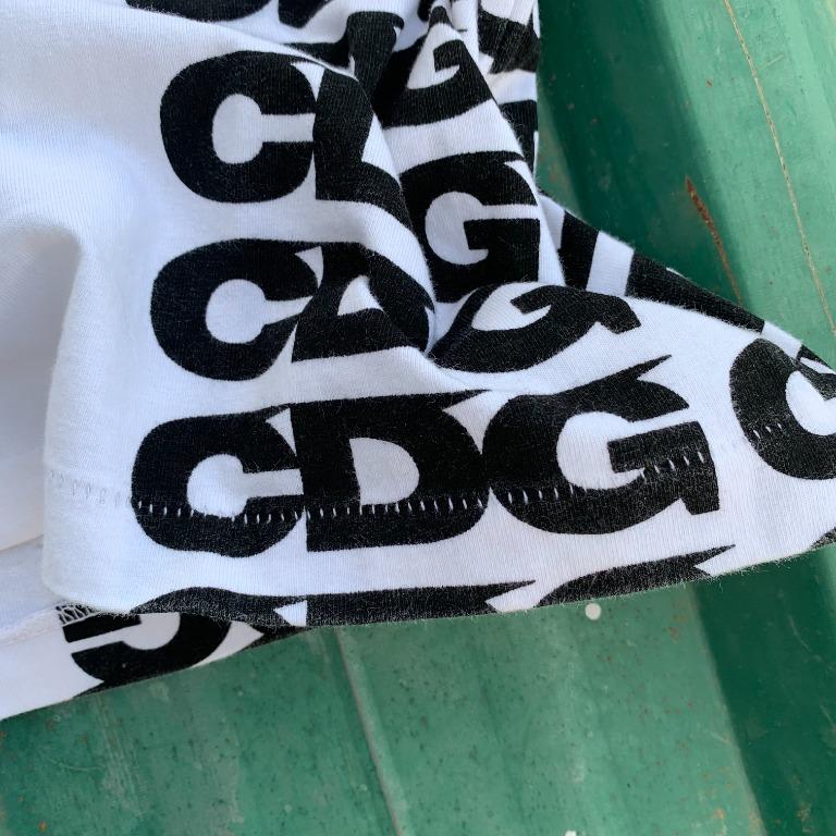 COMME DES GARCONS CDG X ASSC WHITE SHIRT, Luxury, Apparel on Carousell