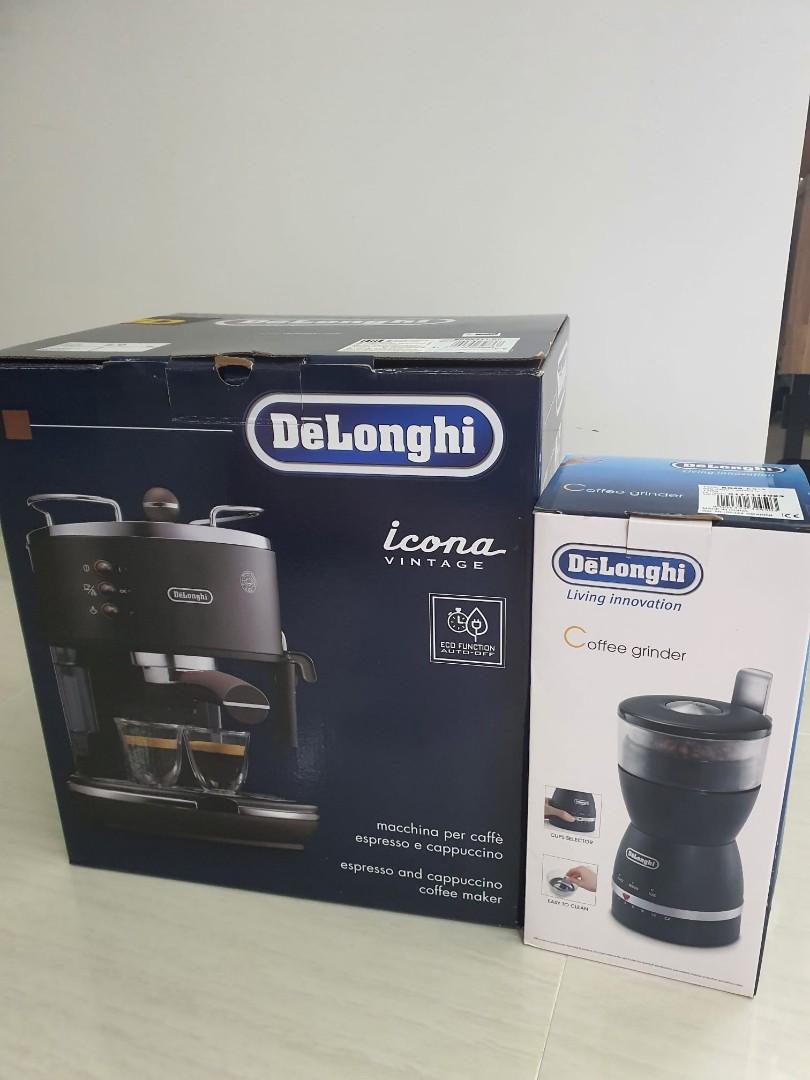Delonghi Icona Vintage Coffee Machine w/ Grinder, TV & Home Appliances ...