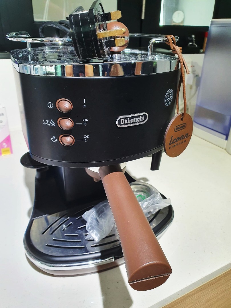 Delonghi Icona Vintage Coffee Machine w/ Grinder, TV & Home Appliances ...