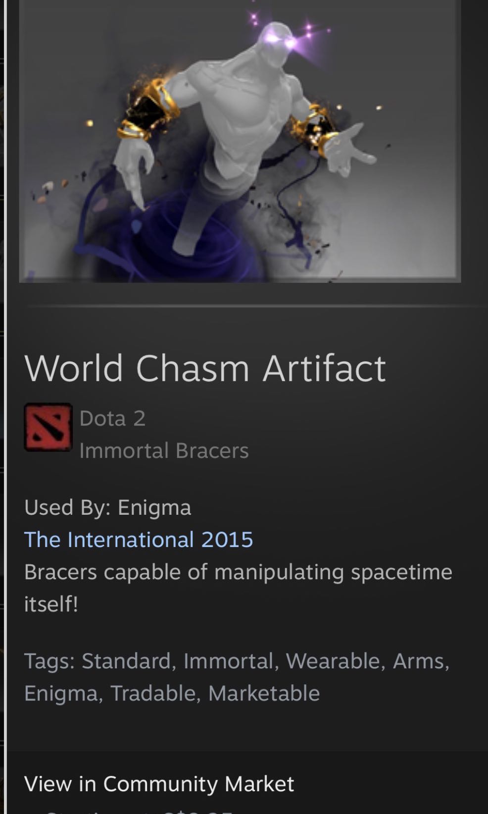 Dota 2 : Enigma Immortal (World Chasm Artifact ), Video Gaming, Gaming Accessories, In-Game ...