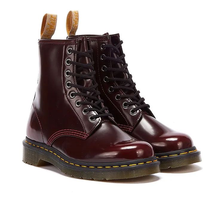 Dr. Martens Cherry Red Boots (Glossy), Women's Fashion, Footwear, Boots ...