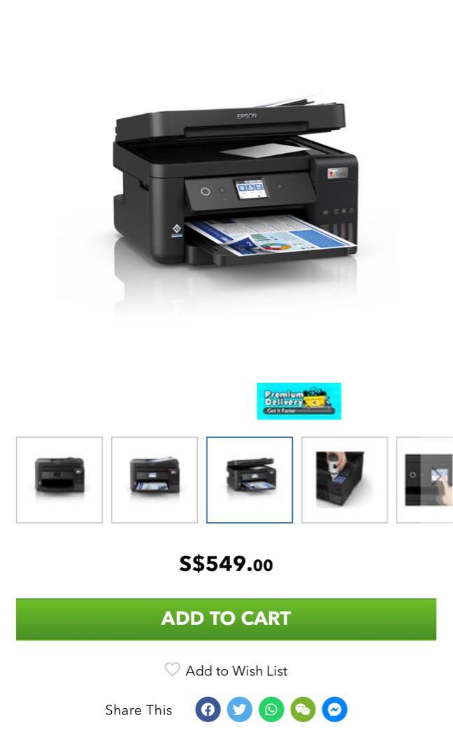 EPSON ECOTANK L6290 PRINTER ECOTANK ALL-IN-ONE A4 COLOR WIFI FAX WITH ...