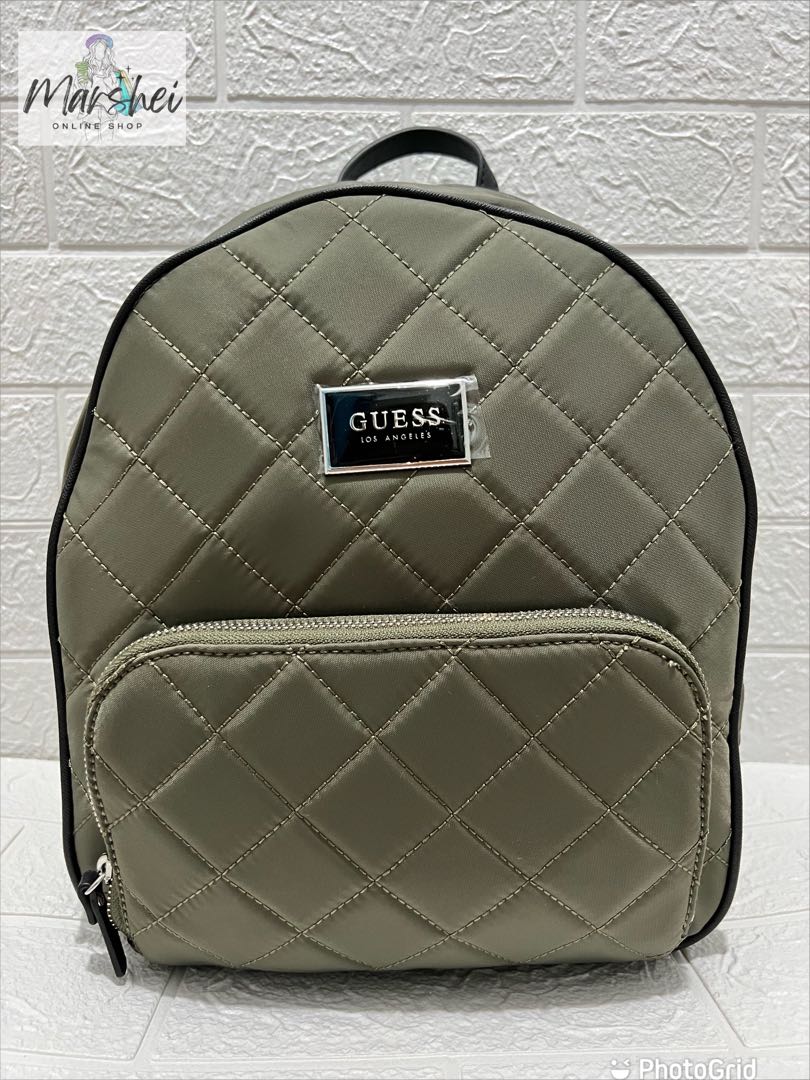 Guess Quilted Backpack Nylon Original, Women's Fashion, Bags & Wallets ...