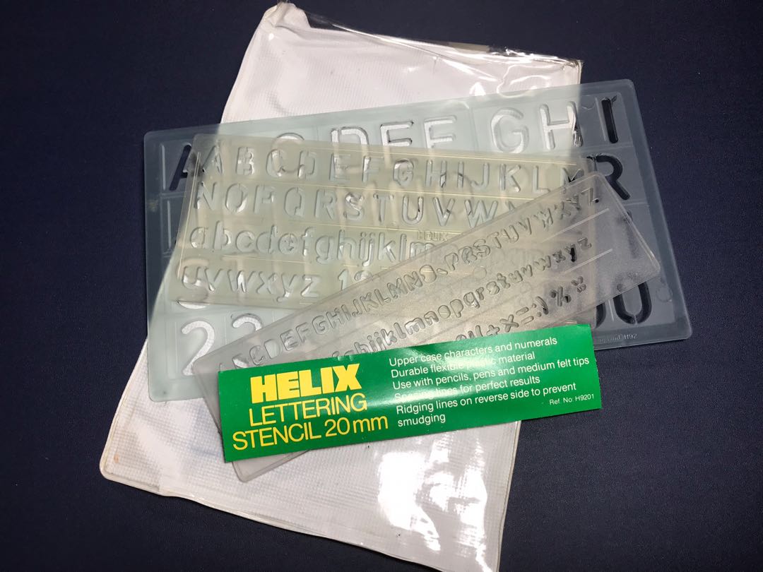 Helix Lettering Stencil, Hobbies & Toys, Stationary & Craft, Stationery ...
