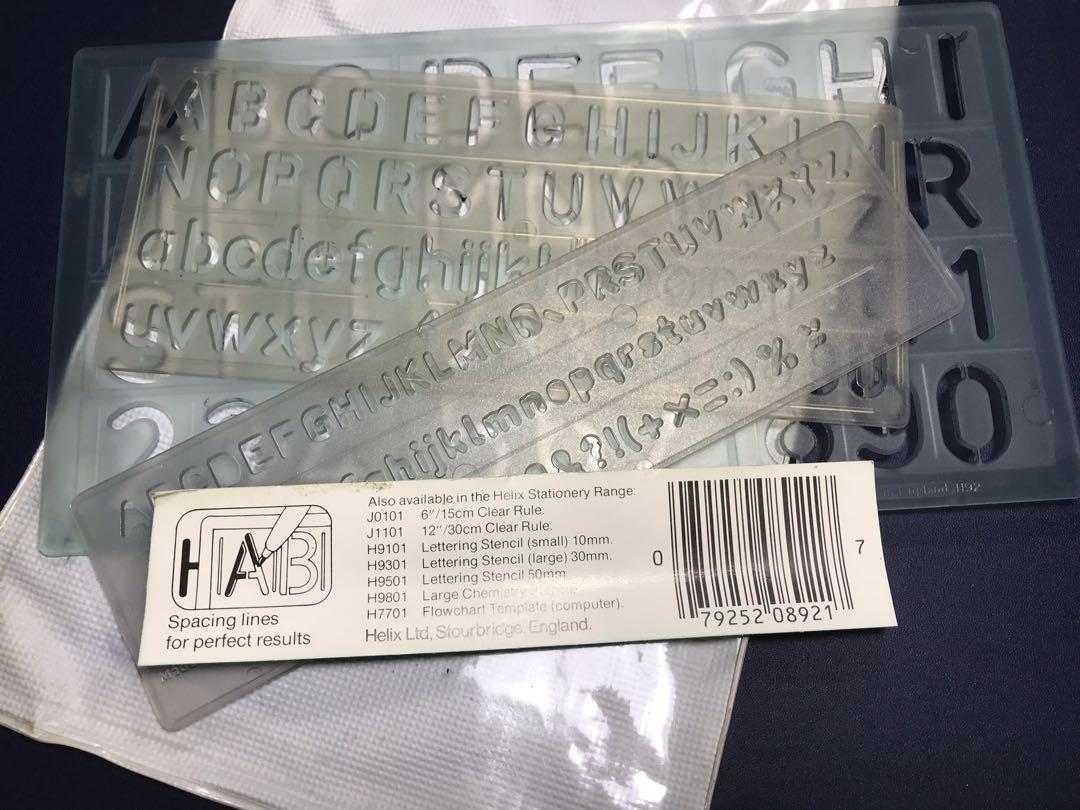 Helix Lettering Stencil, Hobbies & Toys, Stationary & Craft, Stationery ...