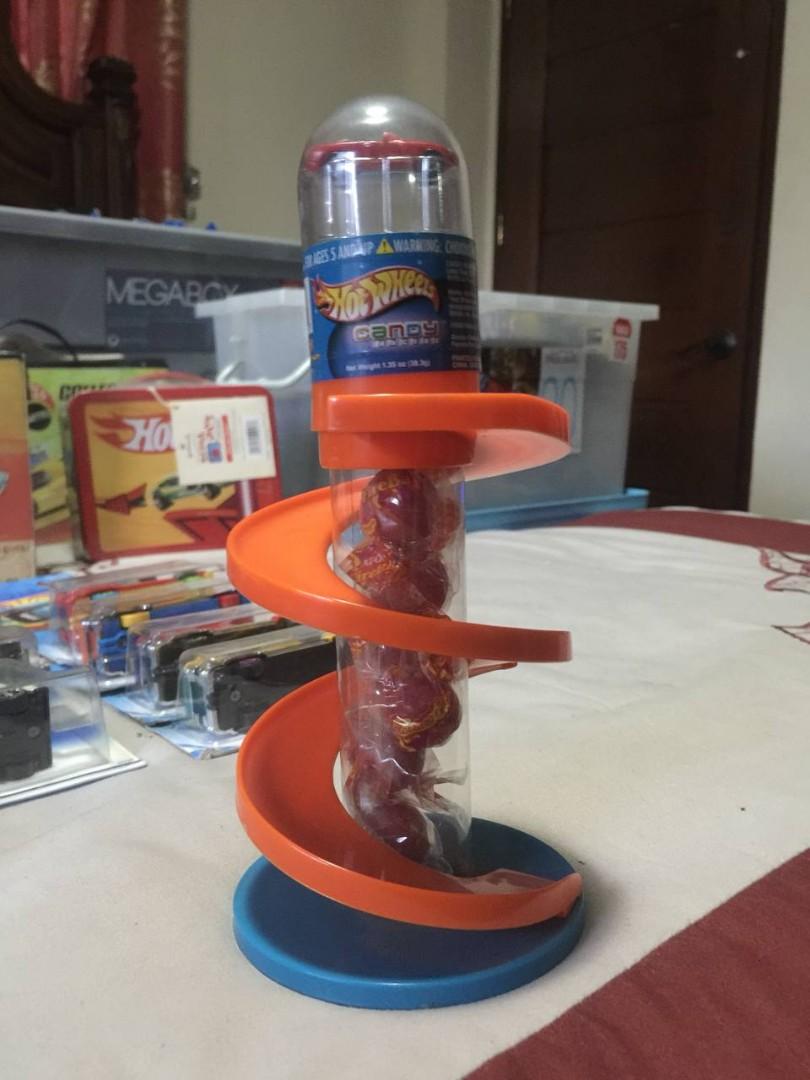 Hot Wheels Atomic Fireball Candy Dispenser With Micro Mini Race Track ...