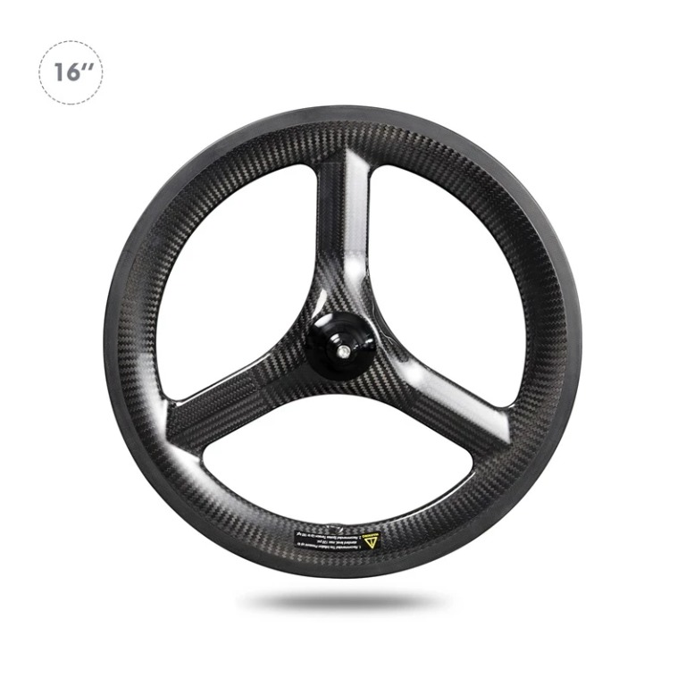 Ican 3 spokes Tri-Spoke 16inch 349 carbon wheels V Brake with 3K will ...