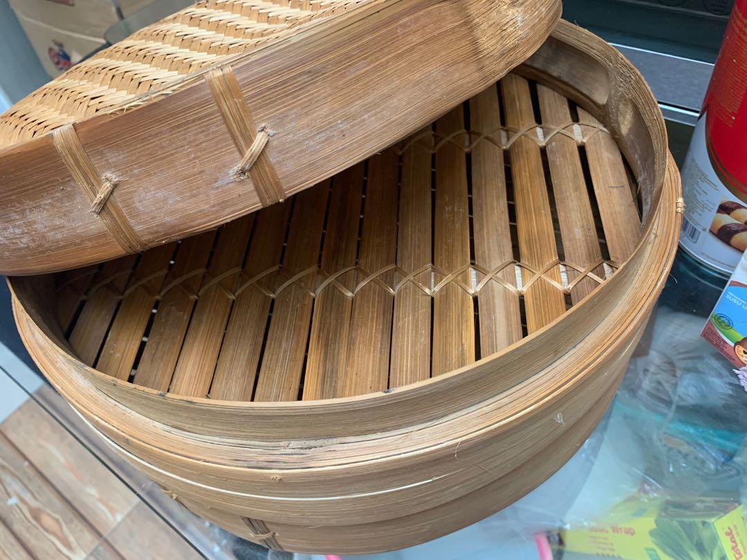 Klakat Bambu Dimsum D35cm, Kitchen & Appliances di Carousell