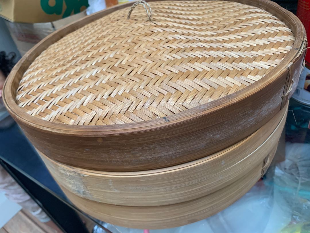 Klakat Bambu Dimsum D35cm, Kitchen & Appliances di Carousell