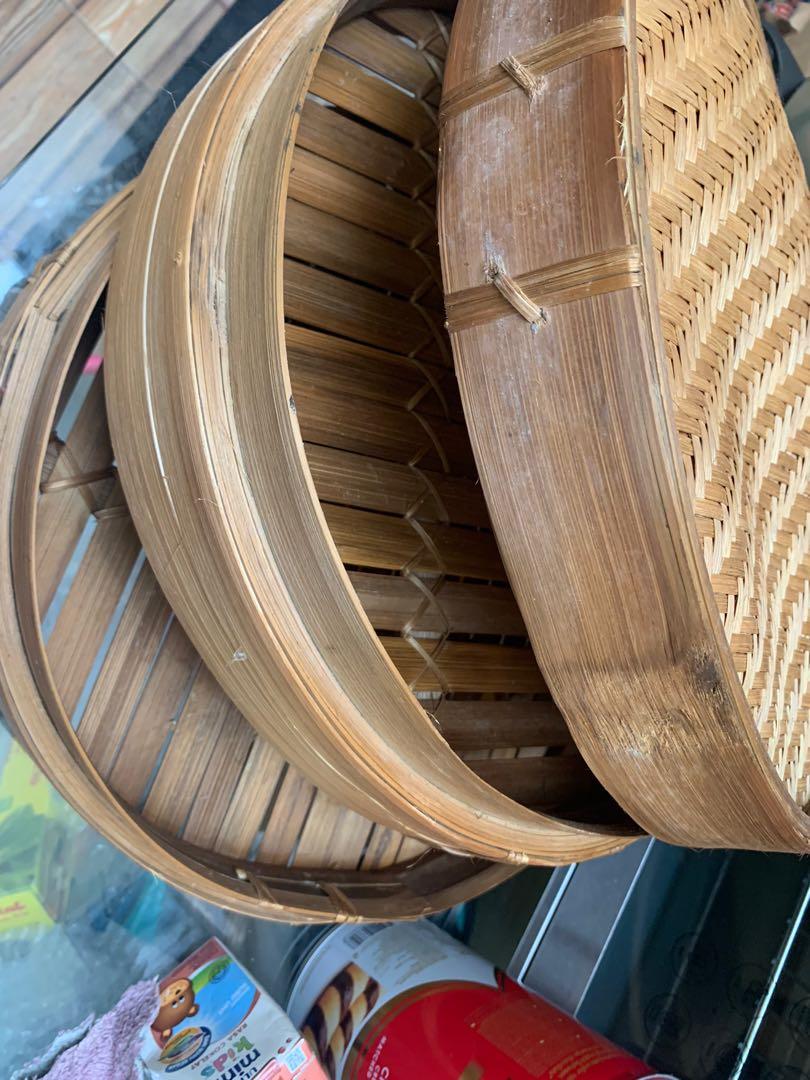Klakat Bambu Dimsum D35cm, Kitchen & Appliances di Carousell