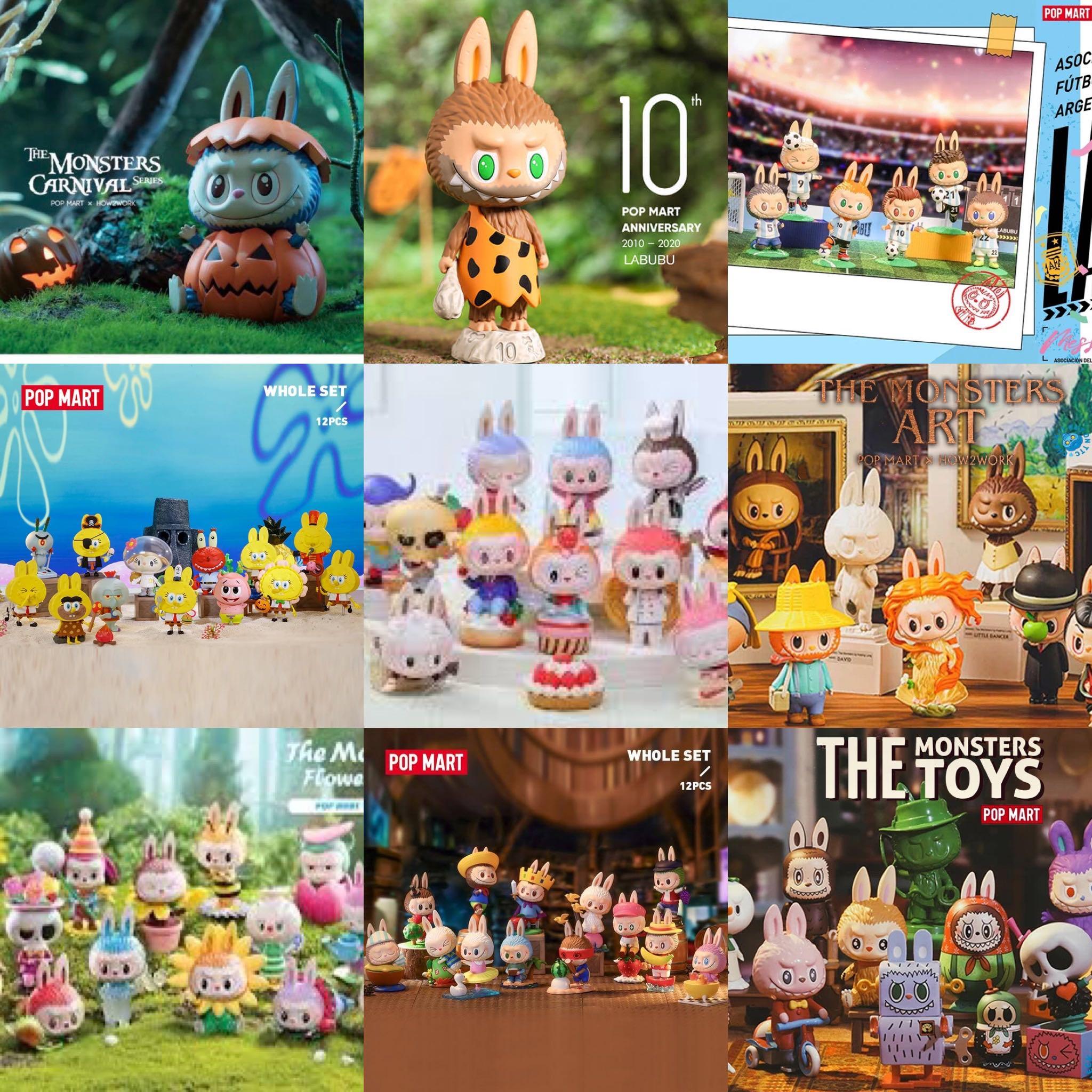 Labubu Popmart blindbox art dessert Spongebob argentina flower fruit ...
