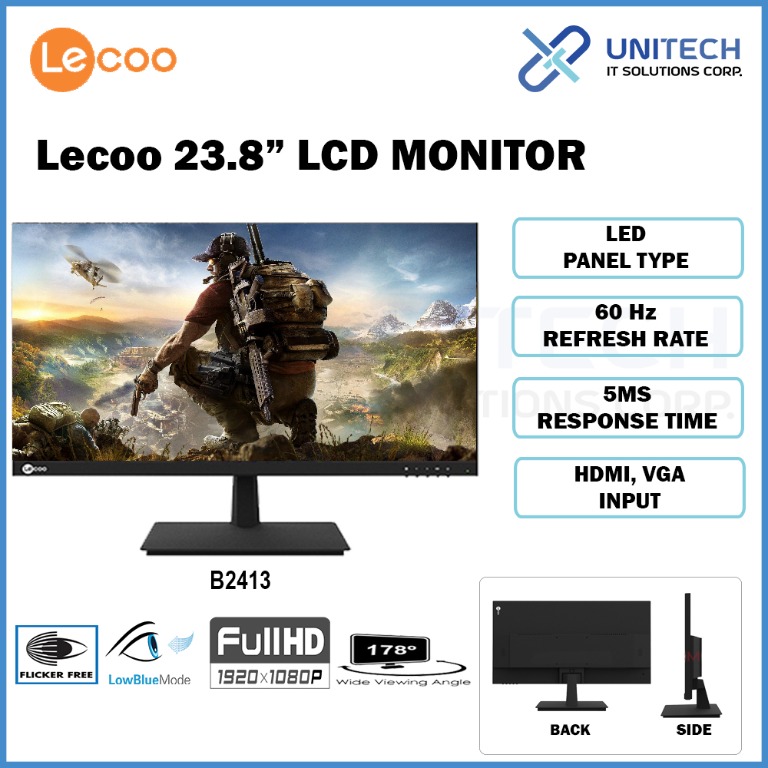Lecoo 23.8" LCD Monitor, Computers & Tech, Parts & Accessories, Monitor ...