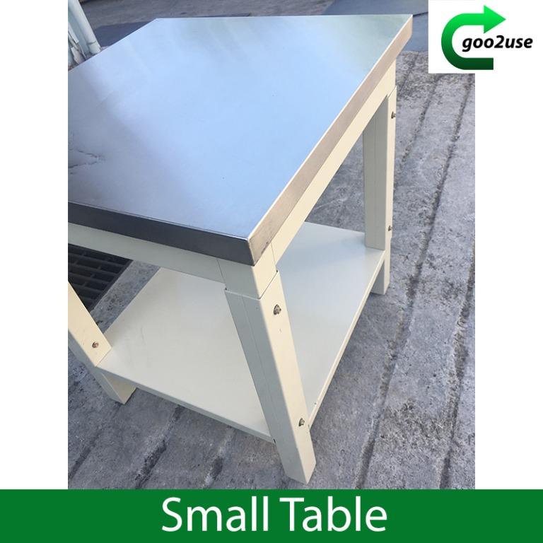 Metal Small Table with Stainless Steel Table Top, Furniture & Home ...