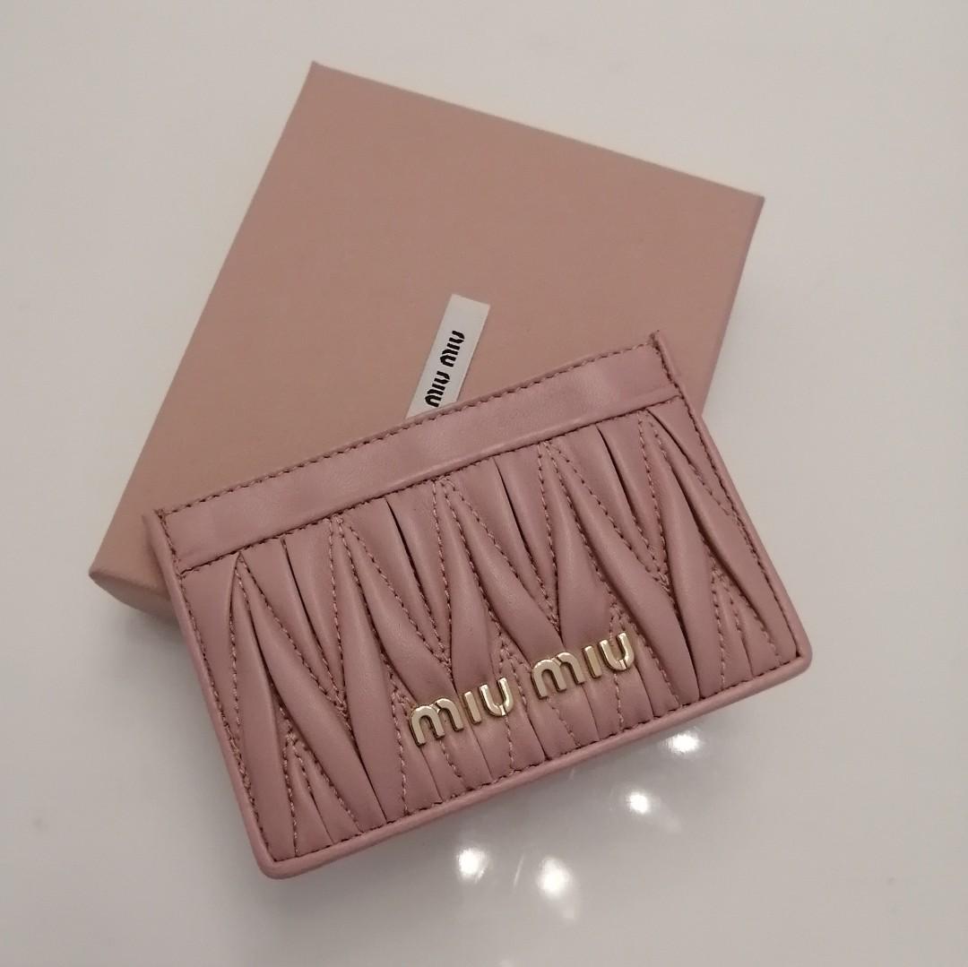 Miu Miu Card Holder, Women's Fashion, Bags & Wallets, Wallets & Card Holders on Carousell