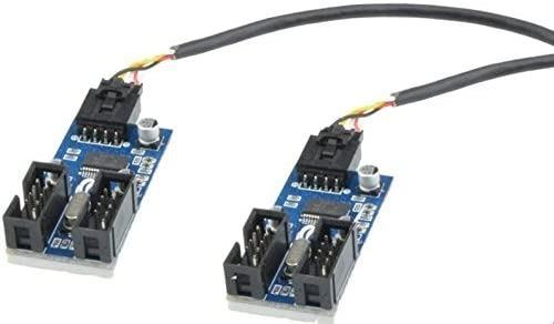 Motherboard 9-Pin USB HUB USB 2.0 9 pin Connector Adapter Port ...