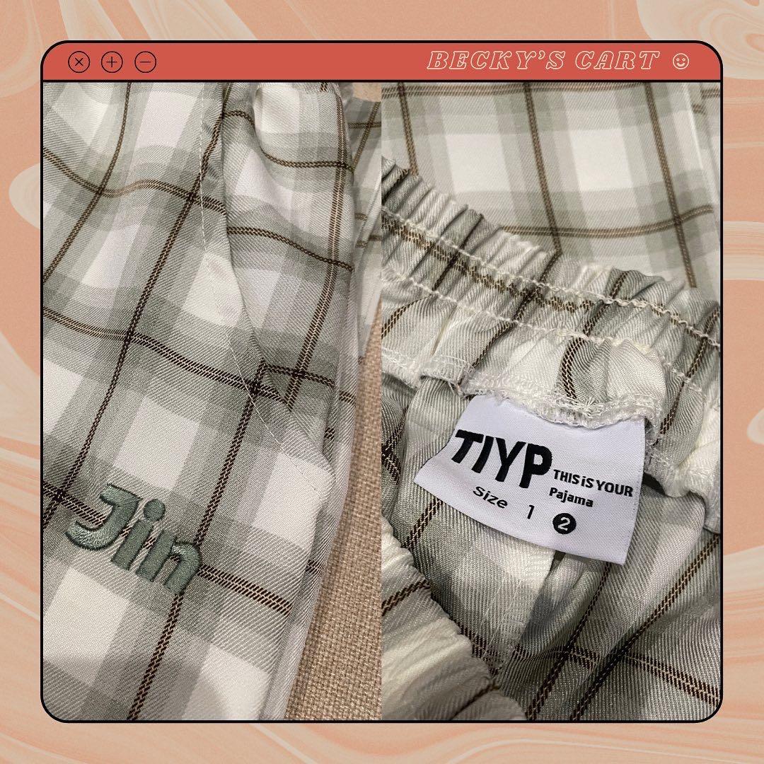 [ON HAND] TIY Shop x BTS TinyTAN Check Pajama Set (Seokjin / Jin ...