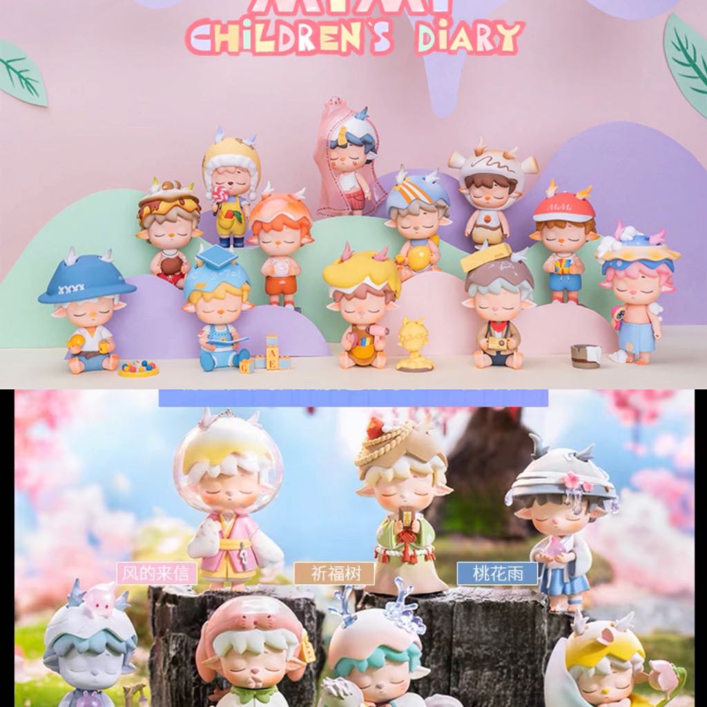 Popmart blindbox MIMI children Diary taohuayuanji, Hobbies & Toys, Toys ...