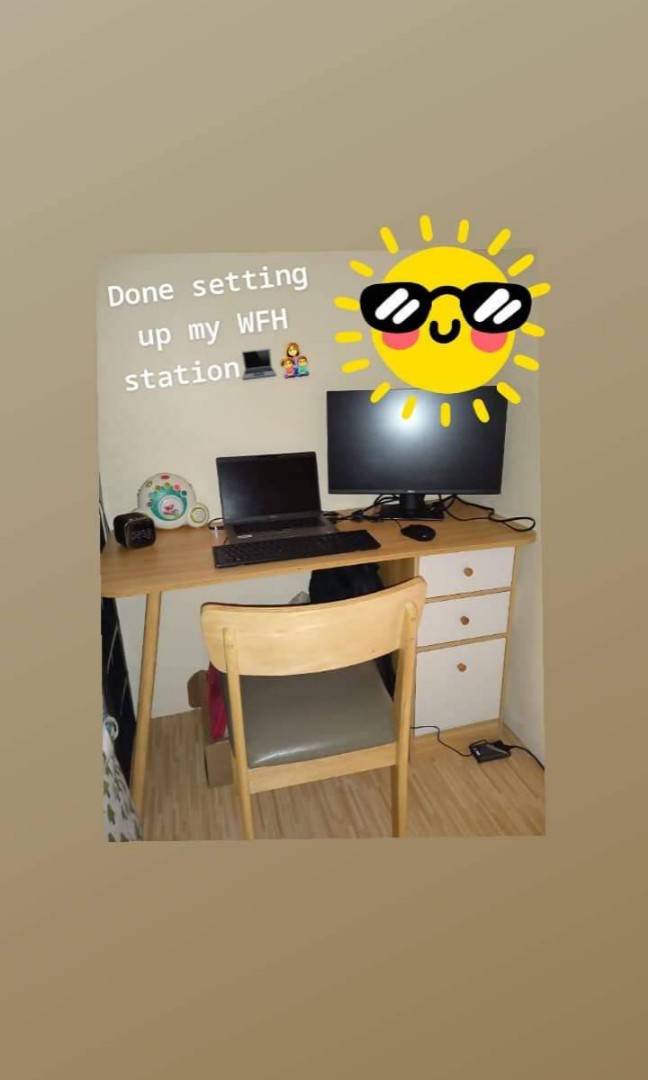 Preloved Computer Table, Furniture & Home Living, Furniture, Tables ...