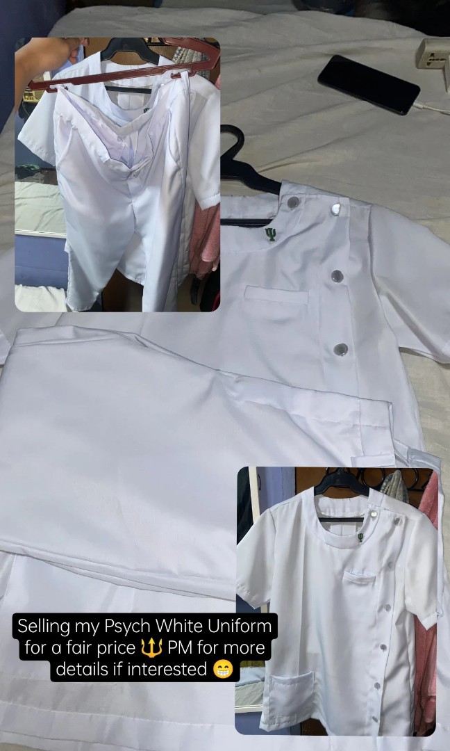 Psych White Uniform, Men's Fashion, Activewear on Carousell