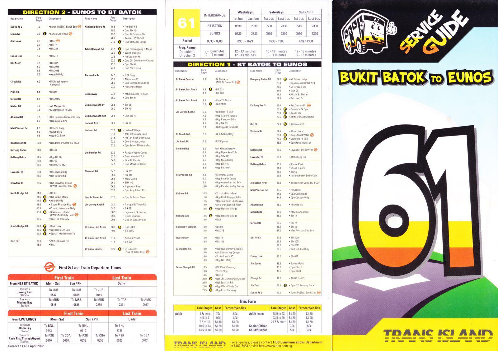 [Read Description] Old Trans-Island (TIBS) Bus Guides, Hobbies & Toys ...