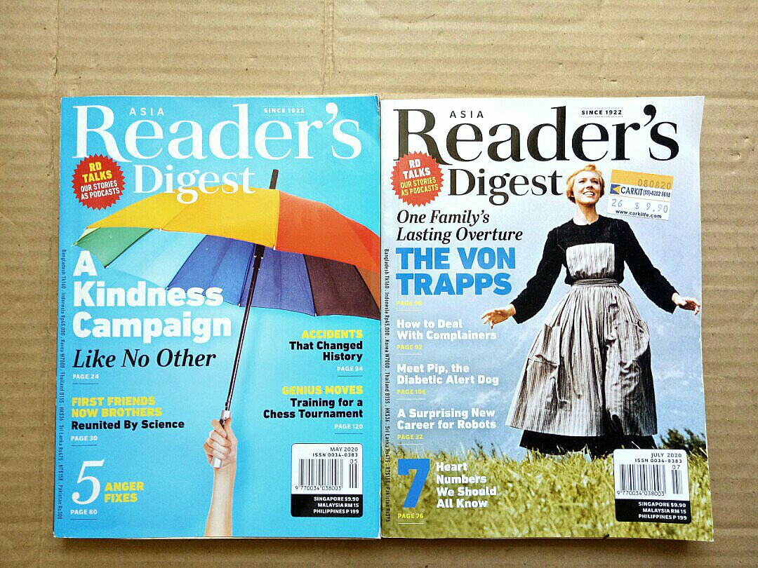reader's digest 2021,2020, Hobbies & Toys, Books & Magazines, Magazines on Carousell