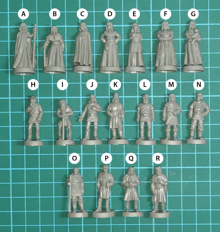 Reaper Bones 5 - Townfolks / NPCs Miniatures for Dungeon & Dragons ...