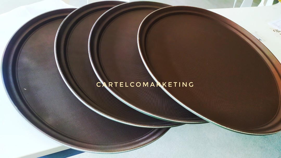 RESTAURANT TRAY, FOOD SERVER TRAY, NON SLIP TRAY, ROUND AND OVAL TRAY ...