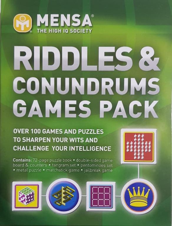 Riddles & Conundrums Games Pack (Mensa), Hobbies & Toys, Toys & Games ...