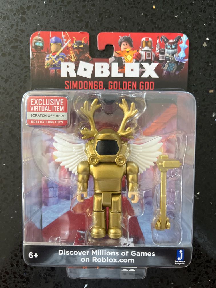 Roblox Simoon68 golden god toy, Hobbies & Toys, Toys & Games on Carousell