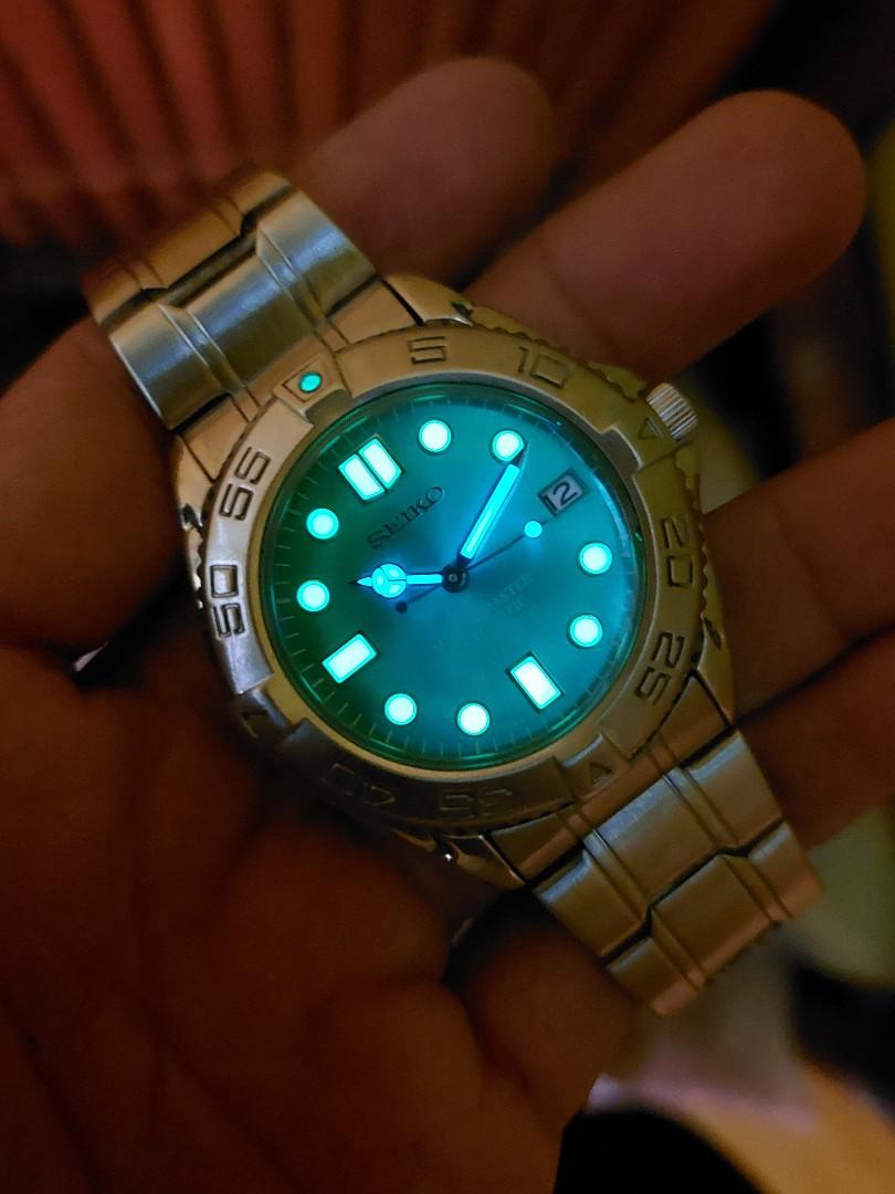 Seiko MARINEMASTER Mod Turquoise Green Dialed Automatic Watch, Men's ...