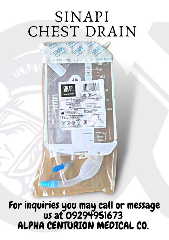 Sinapi Chest Drain, Health & Nutrition, Medical Supplies & Tools on ...