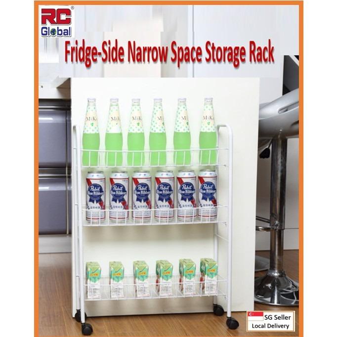 Storage Rack / small Space rack / storage shelf / Fridge Side Space ...