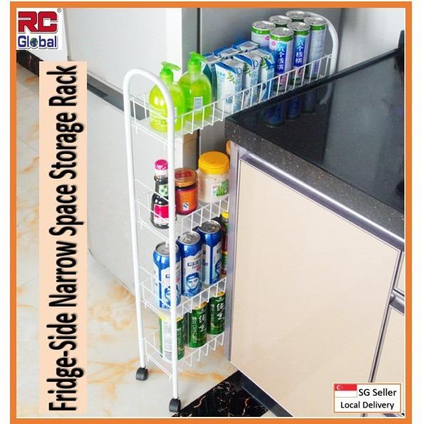 Storage Rack / small Space rack / storage shelf / Fridge Side Space ...