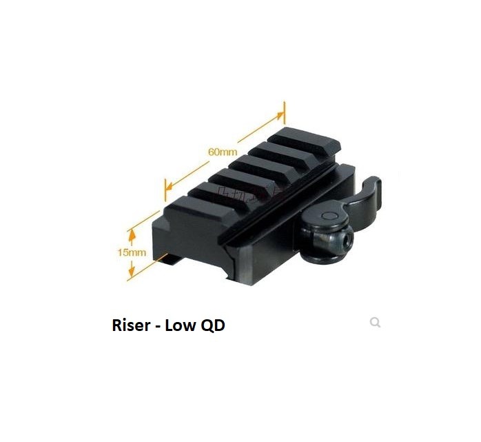 Tactical 60mm x 15mm low riser for Nerf, Hobbies & Toys, Toys & Games ...