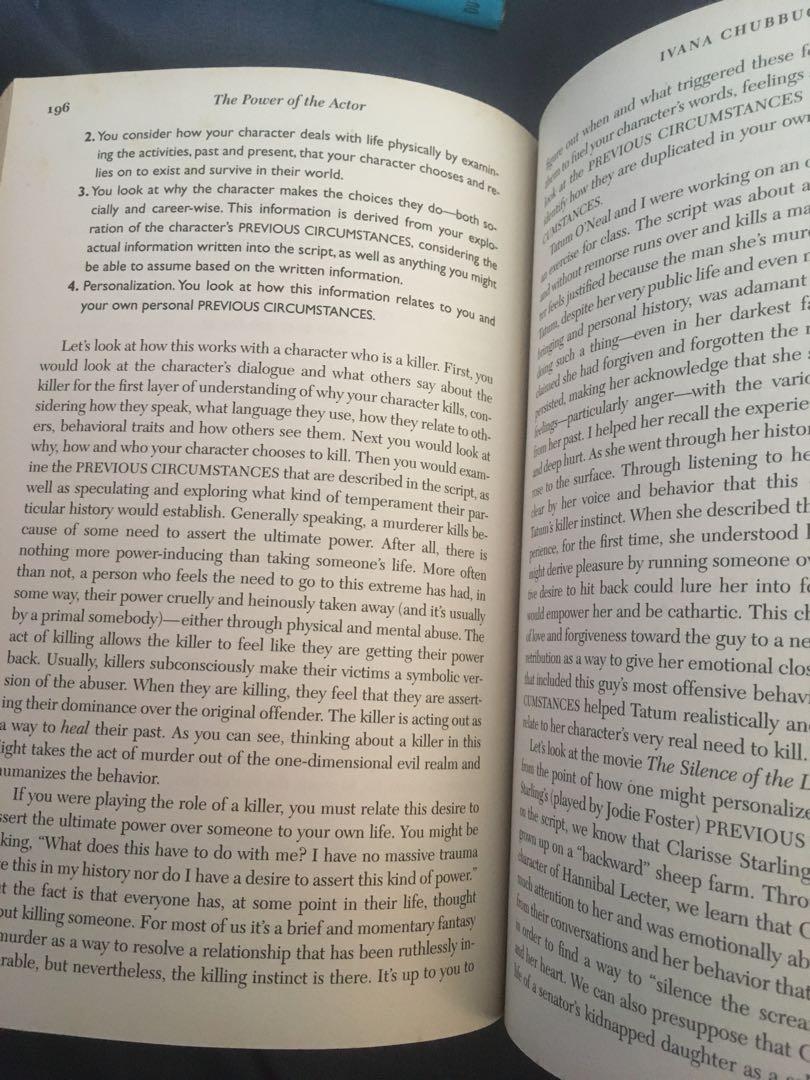 The Power of the Actor by Ivana Chubbuck, Hobbies & Toys, Books ...
