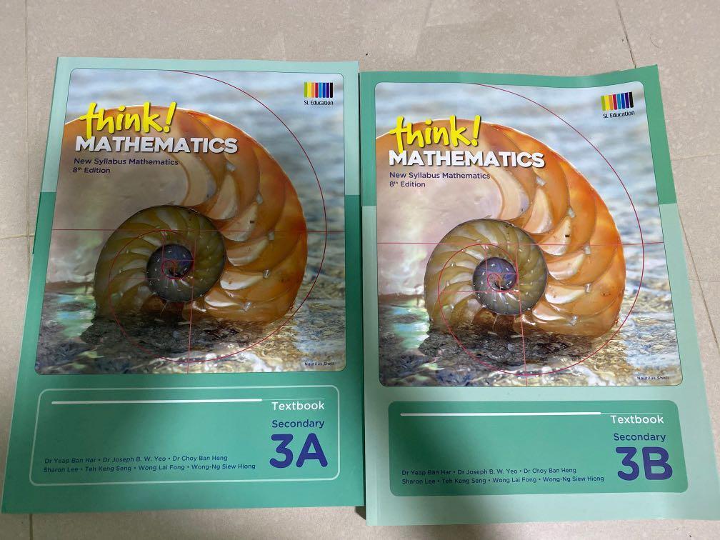 Think! Mathematics Secondary 3A and 3B textbooks, Hobbies & Toys, Books ...