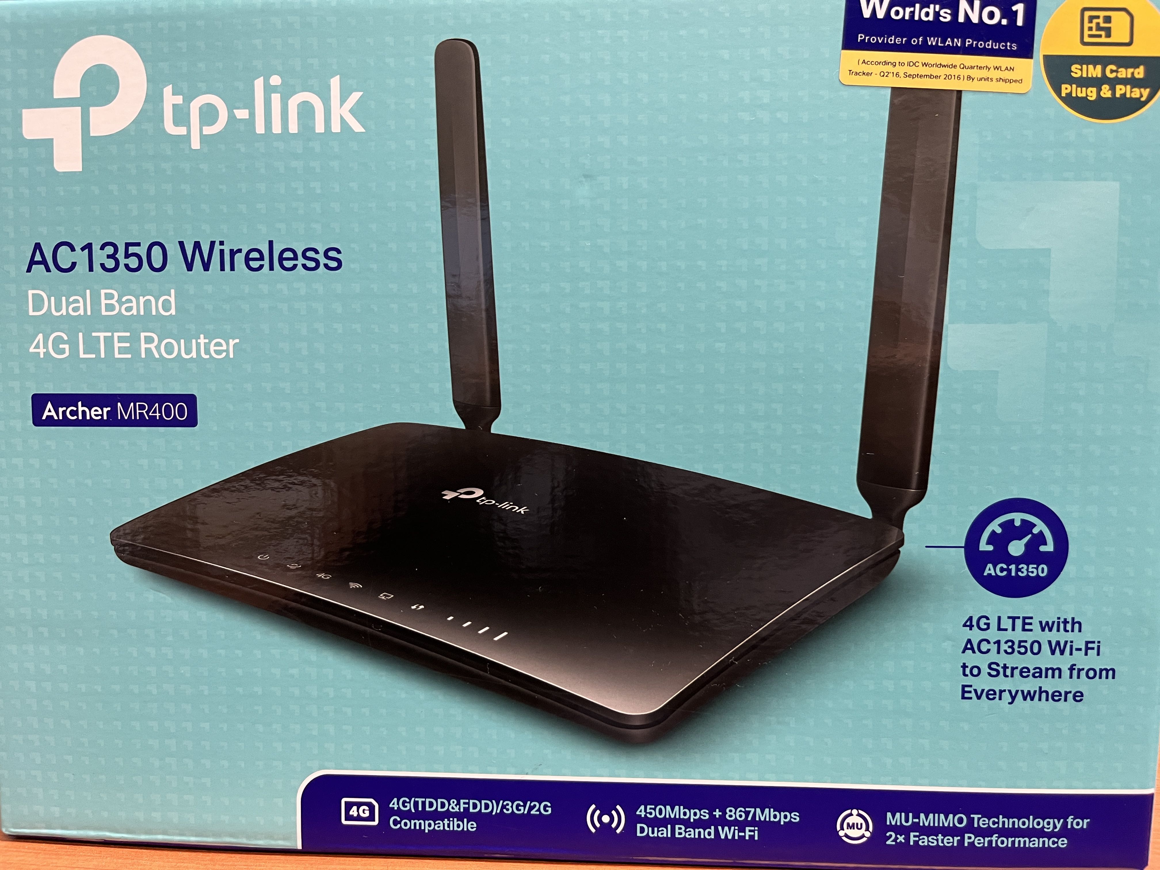 tp-link AC1350 Wireless Dual Band 4G LTE Router, Computers & Tech ...