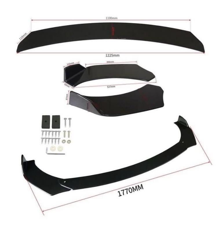 Universal Front Car Bumper Lips Bodykit, Auto Accessories on Carousell