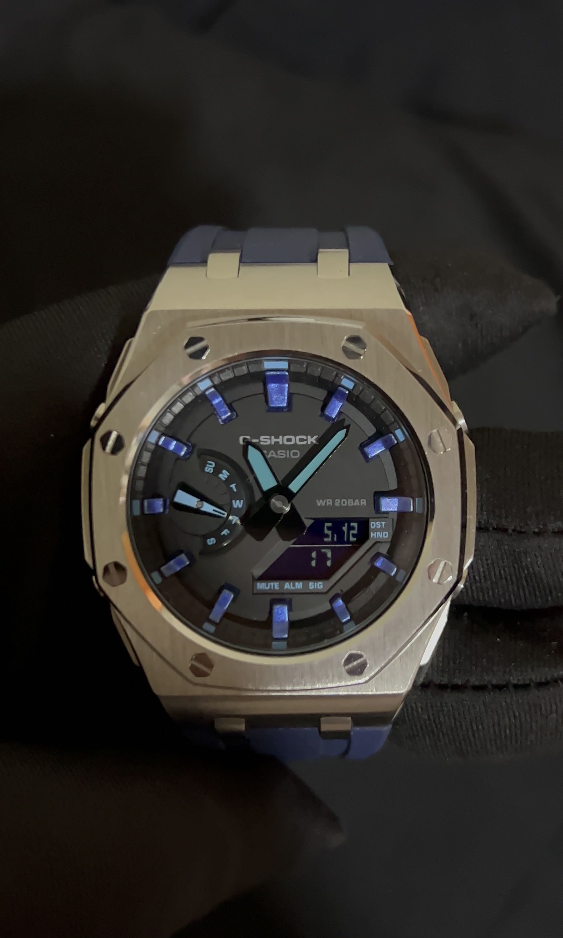 V8 blue diver mod bundle Casio gshock ga2110 ga2100, Men's Fashion ...