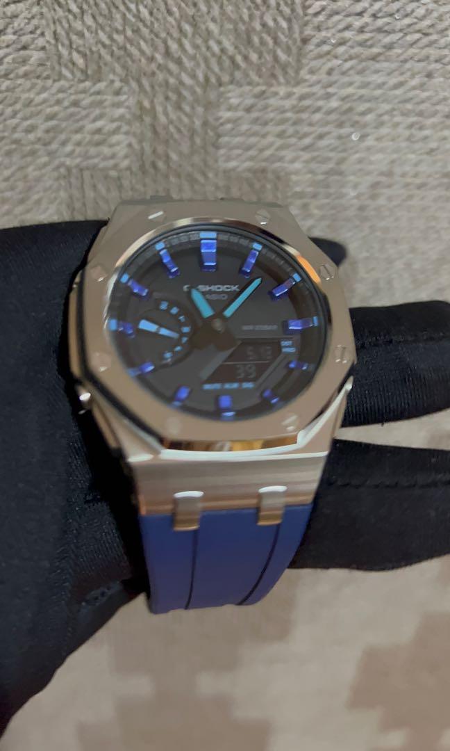 V8 blue diver mod bundle Casio gshock ga2110 ga2100, Men's Fashion ...