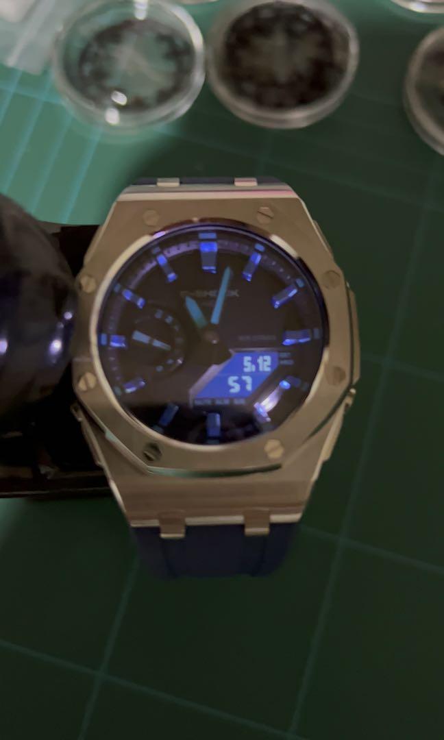 V8 blue diver mod bundle Casio gshock ga2110 ga2100, Men's Fashion ...