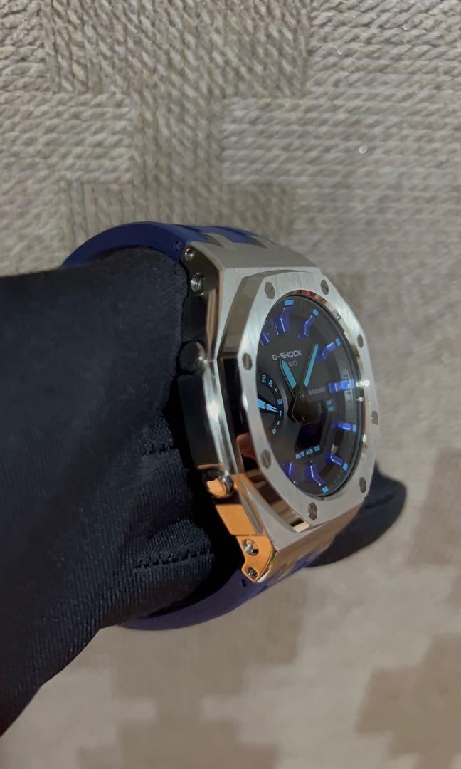 V8 blue diver mod bundle Casio gshock ga2110 ga2100, Men's Fashion ...