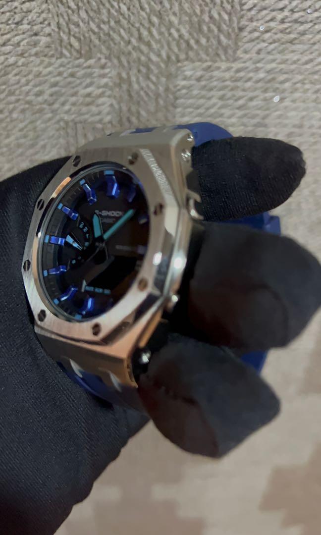 V8 blue diver mod bundle Casio gshock ga2110 ga2100, Men's Fashion ...