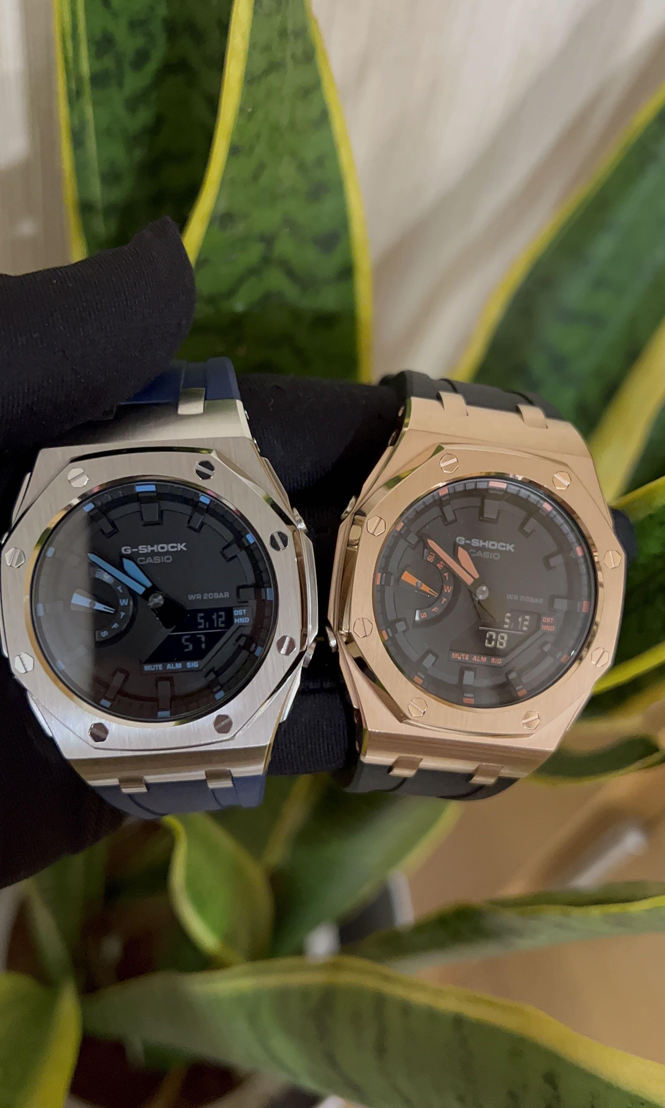 V8 custom case Casioak gshock ga2100 ga2110 neon series mod, Men's ...