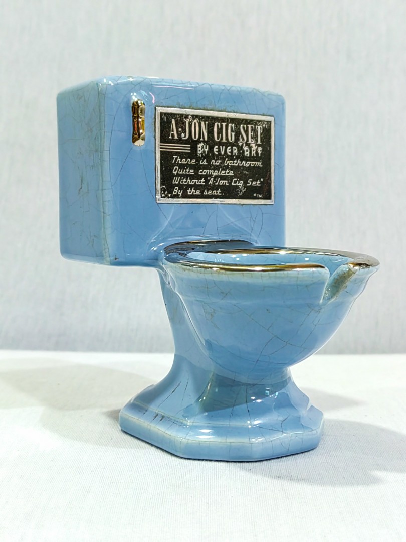 Vintage 1950s A Jon Cig Set Ceramic Toilet Ever Art, Hobbies & Toys ...